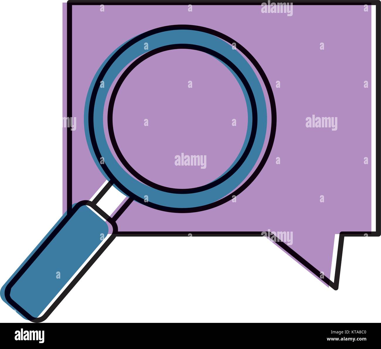 speech bubble with magnifying glass Stock Vector Image & Art - Alamy