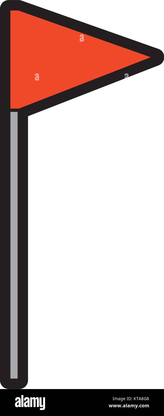 golf flag icon object mark target vector illustration Stock Vector ...