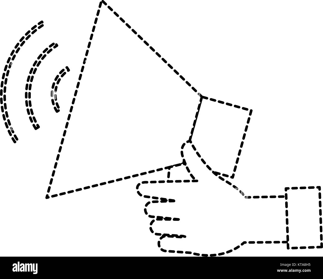 hand with megaphone sound isolated icon Stock Vector Image & Art - Alamy