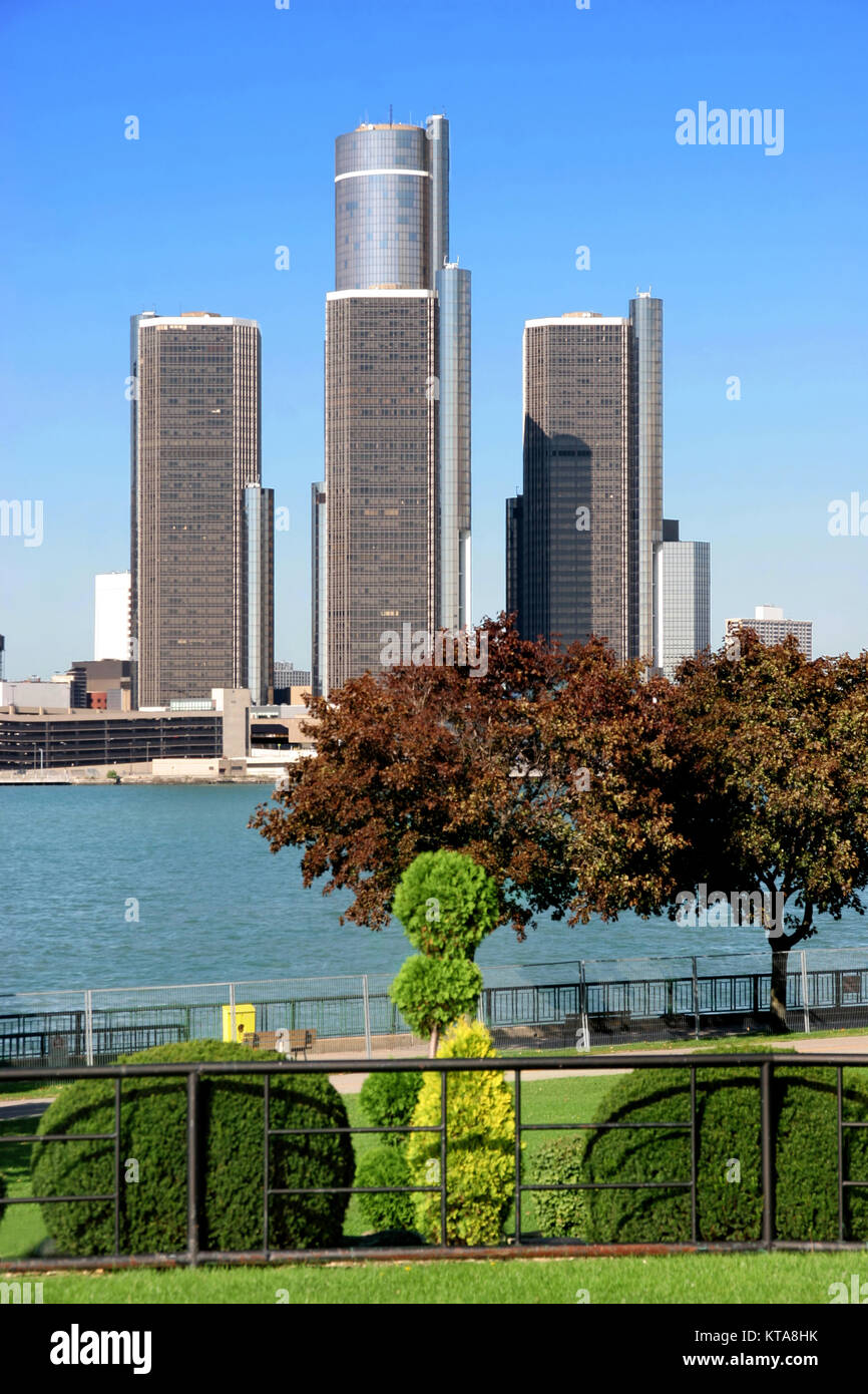 view of Detroit skyline from Windsor, Ontario Stock Photo - Alamy
