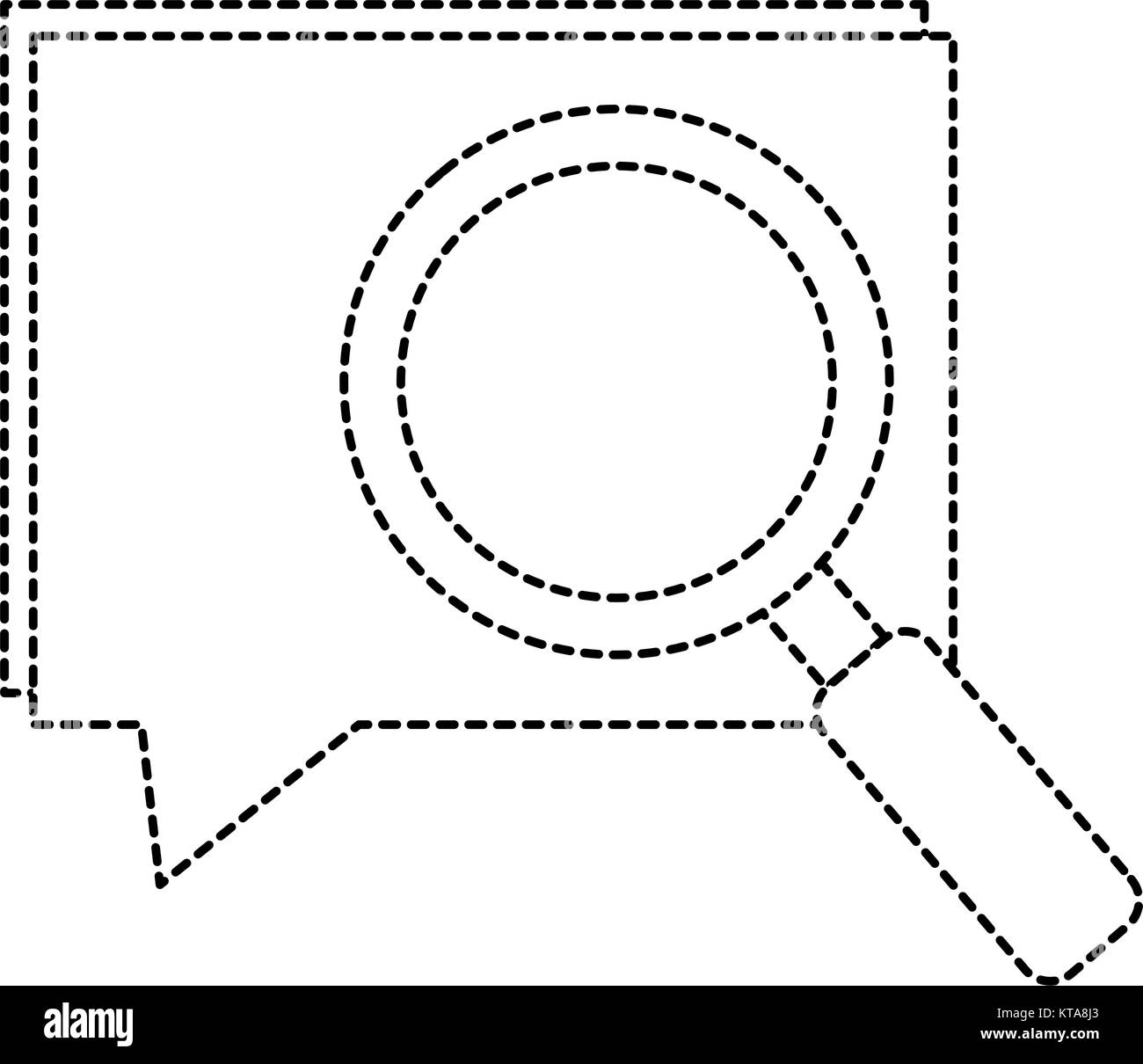 speech bubble with magnifying glass Stock Vector Image & Art - Alamy