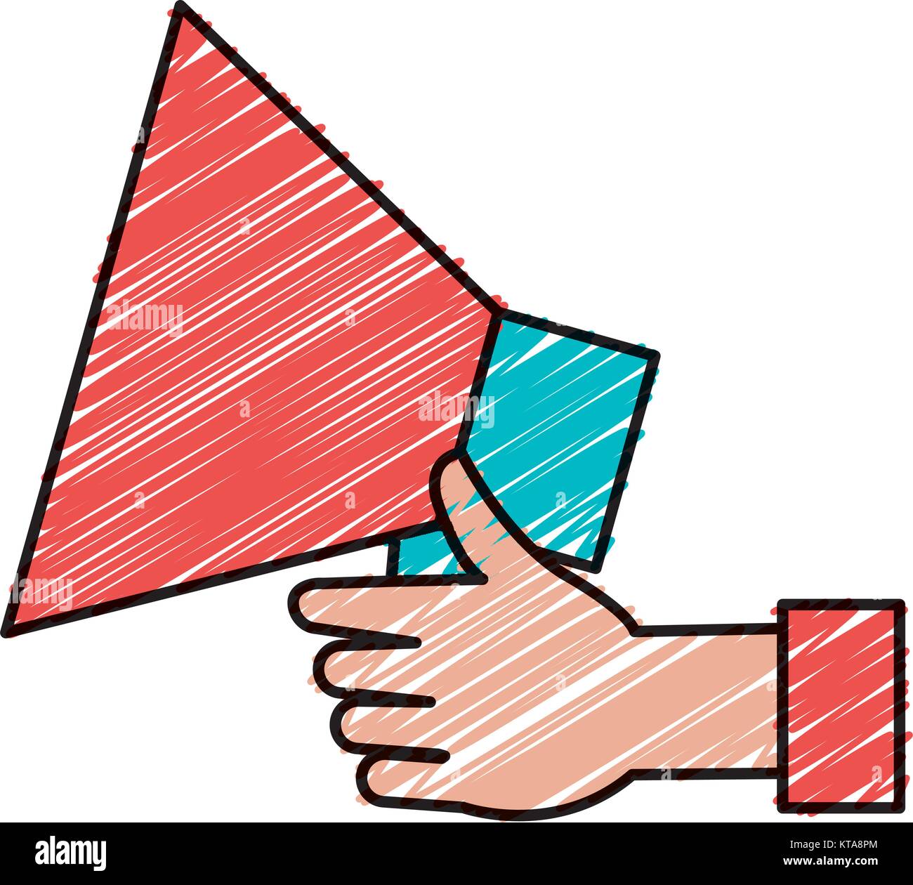 hand with megaphone sound isolated icon Stock Vector Image & Art - Alamy