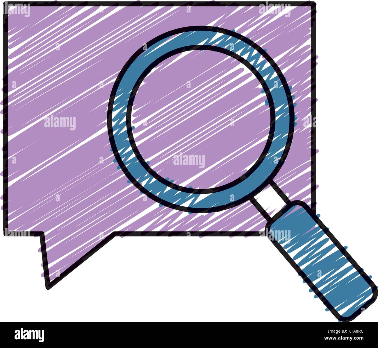 speech bubble with magnifying glass Stock Vector Image & Art - Alamy