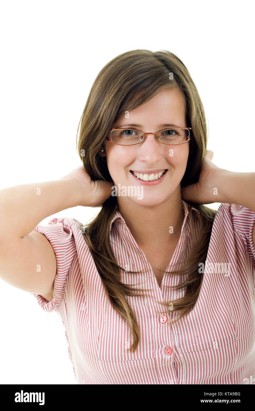 Happy Smiling Woman Stock Photo - Alamy