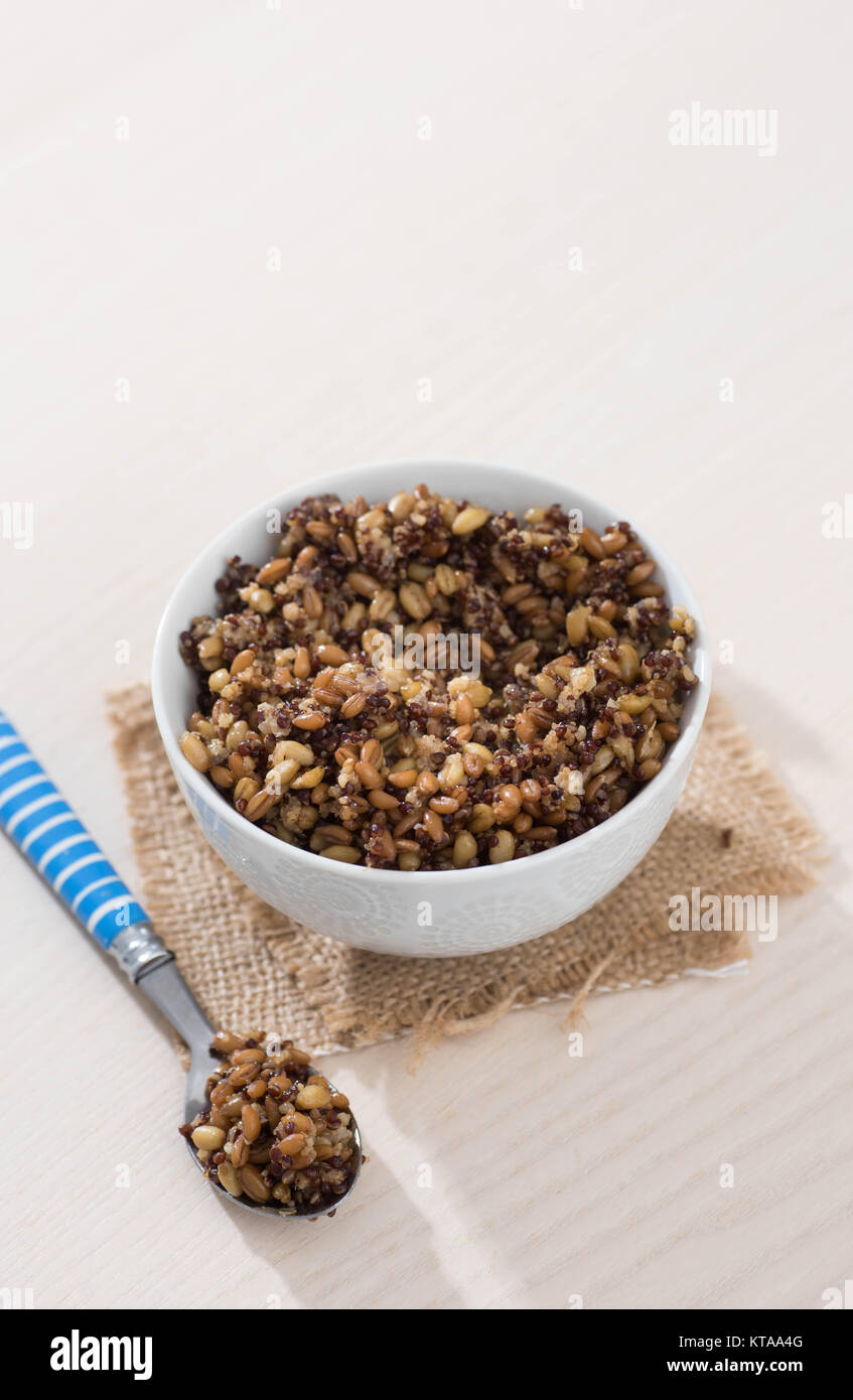 Bowl of Ancient Grains Cooked for Healthy Meal Stock Photo - Alamy