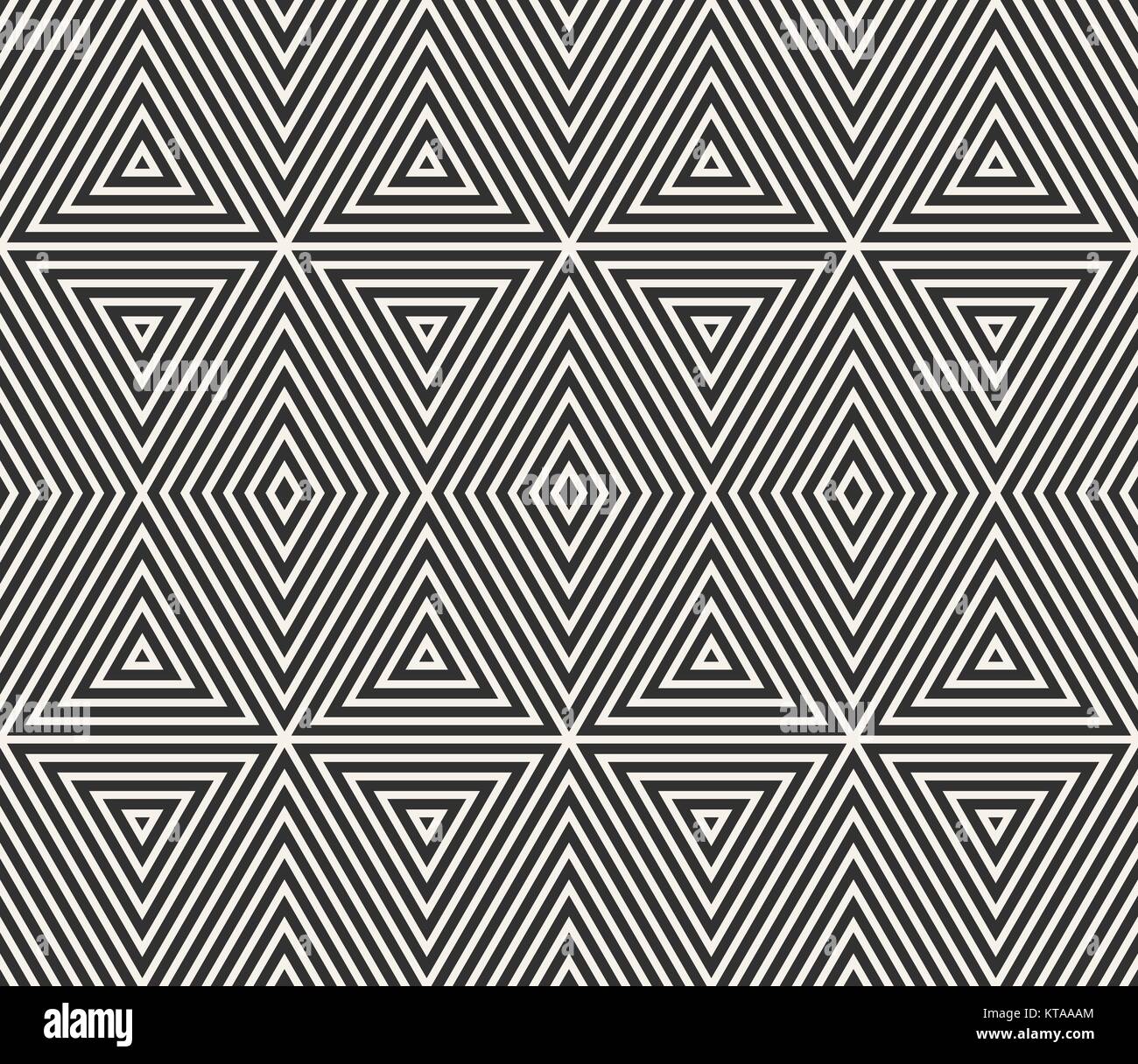 Vector Seamless Lines Pattern Modern Stylish Triangle Shapes Texture Repeating Geometric Tiles
