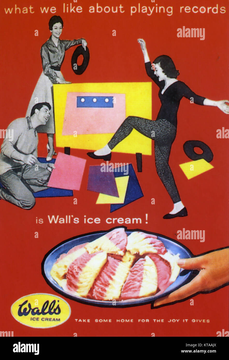 WALL'S ICE CREAM ADVERT about 1955. The brand is owned by Unilver Stock ...