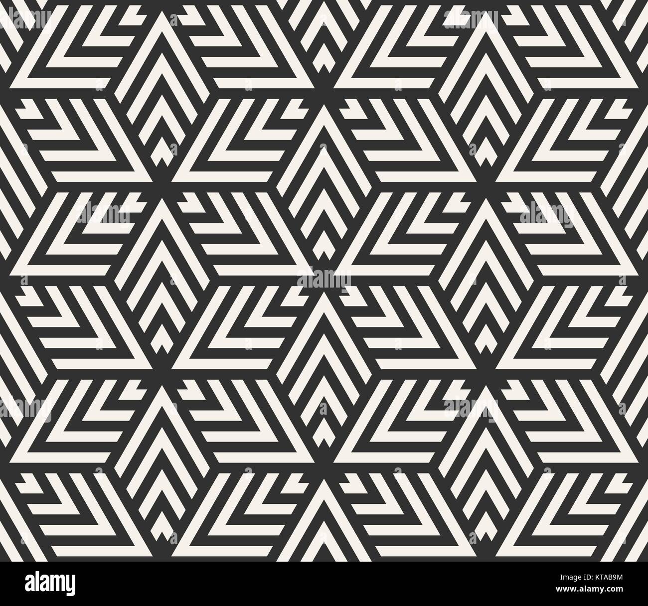 Vector Seamless Lines Pattern Modern Stylish Triangle Shapes Texture Repeating Geometric Tiles