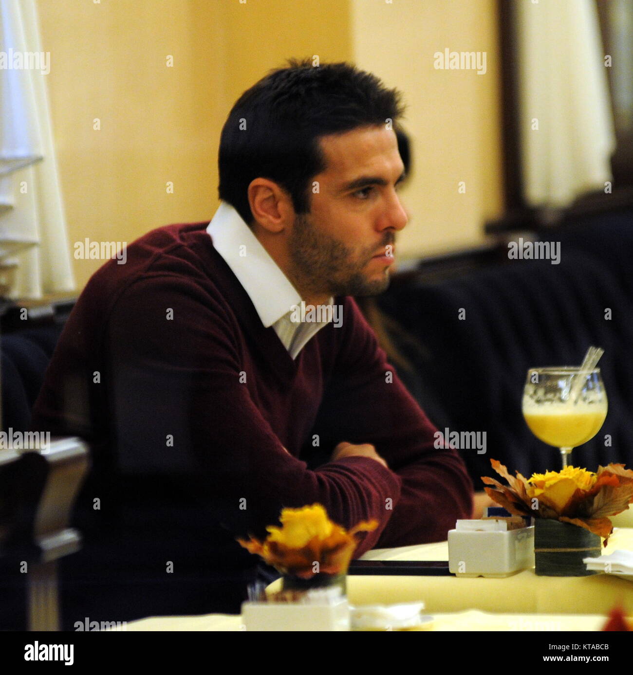 Ricardo Kaka at a restaurant in Milan with his father Featuring ...