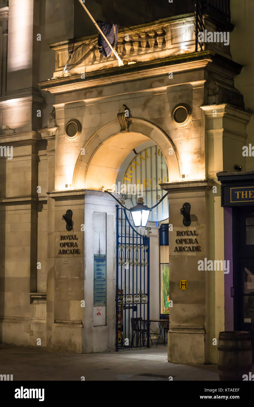 Royal Opera Arcade, Westminster, London, England, UK Stock Photo - Alamy