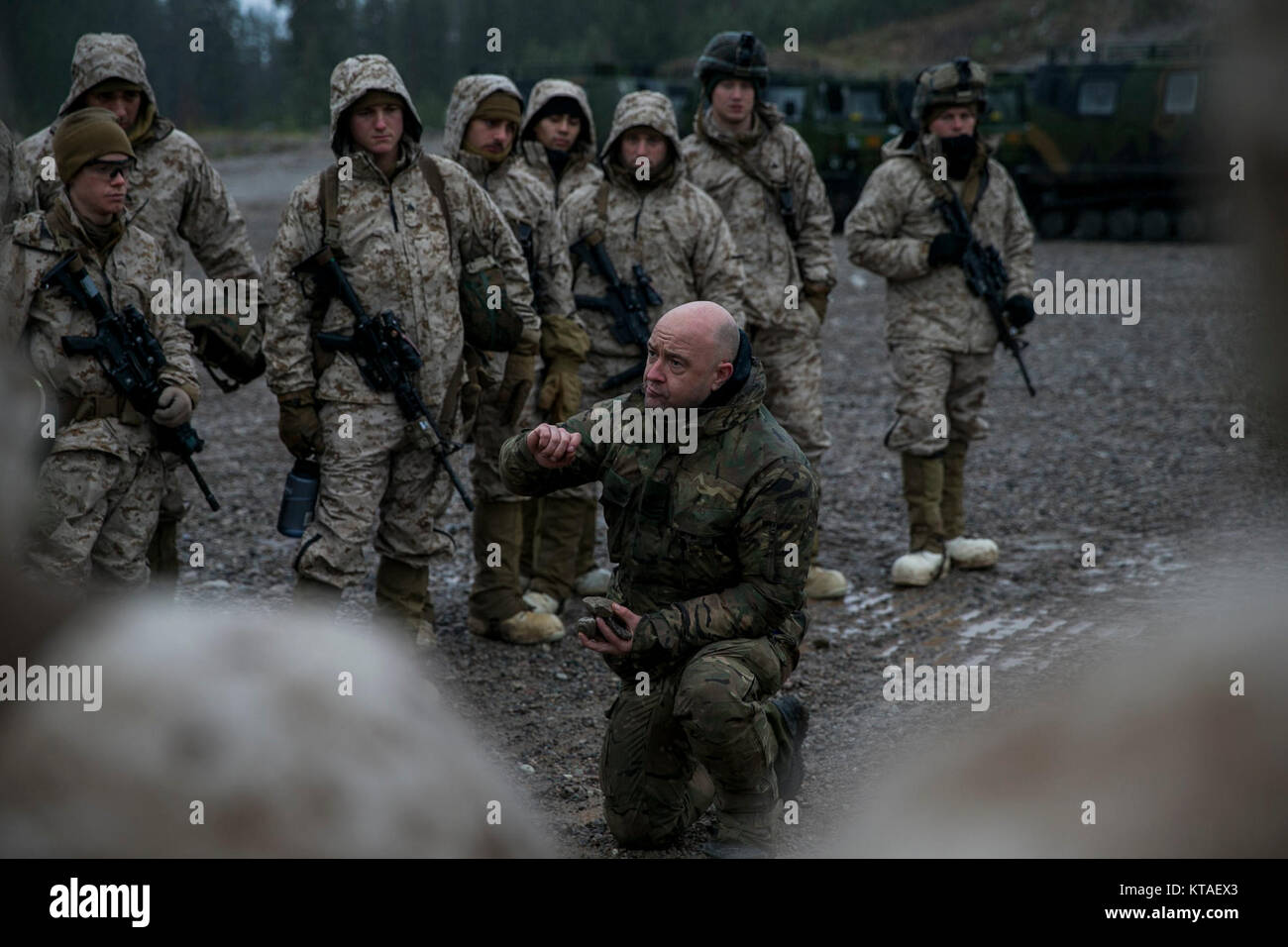 U.S. Marines with Marine Rotational Force Europe (MRF-E) 17.2 conduct ...