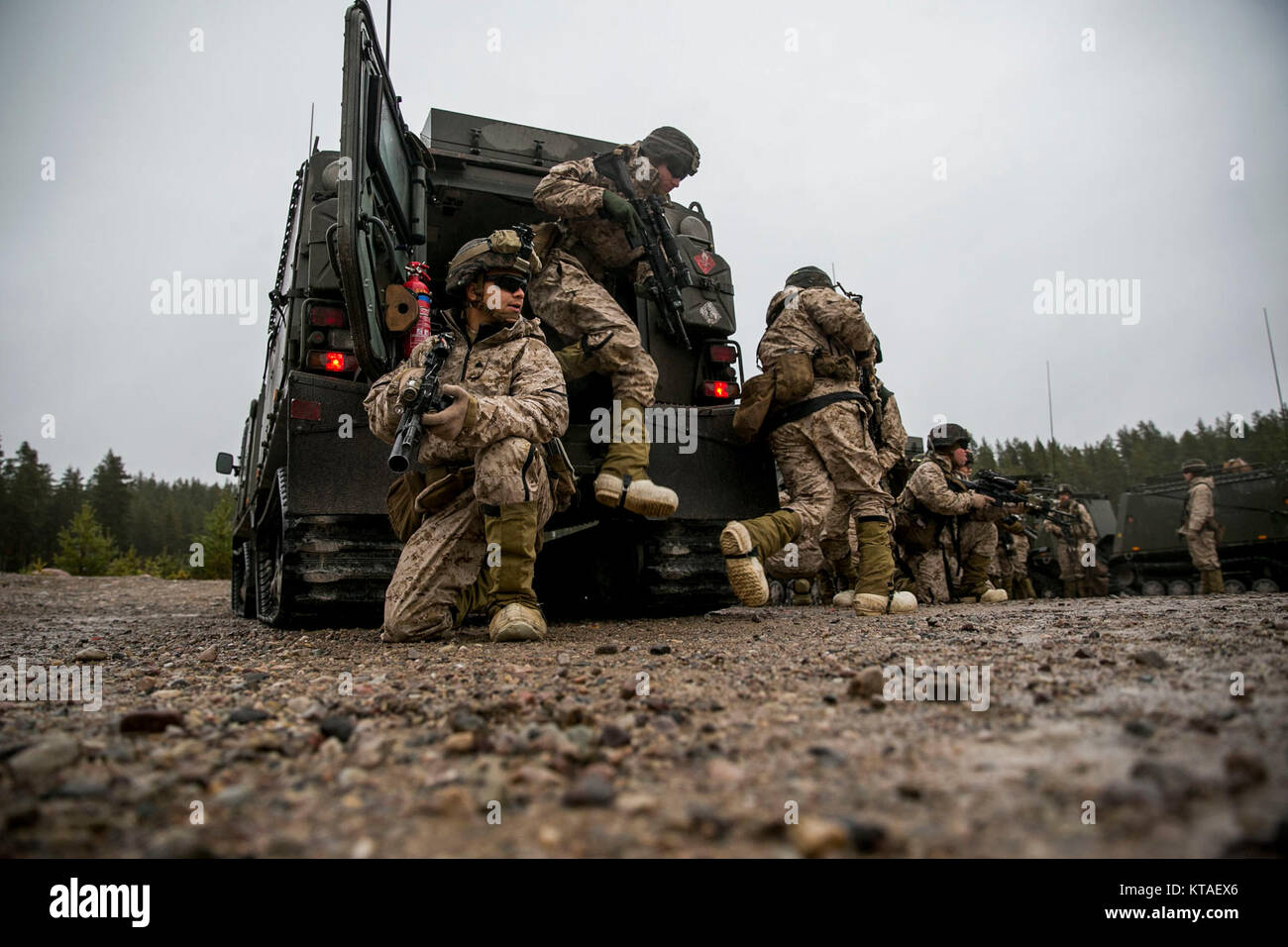 U.S. Marines with Marine Rotational Force Europe (MRF-E) 17.2 conduct ...