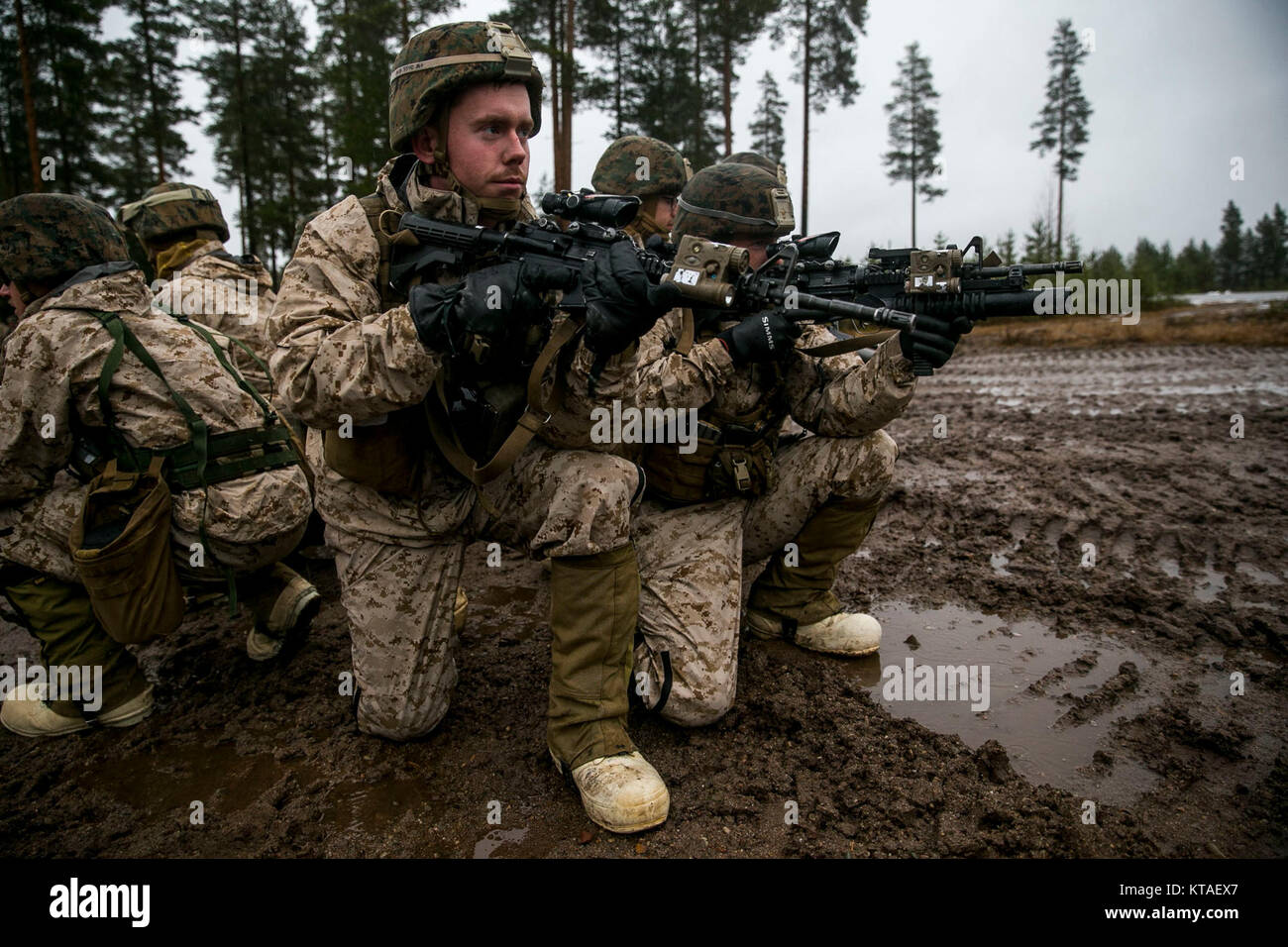 U.S. Marines with Marine Rotational Force Europe (MRF-E) 17.2 conduct ...