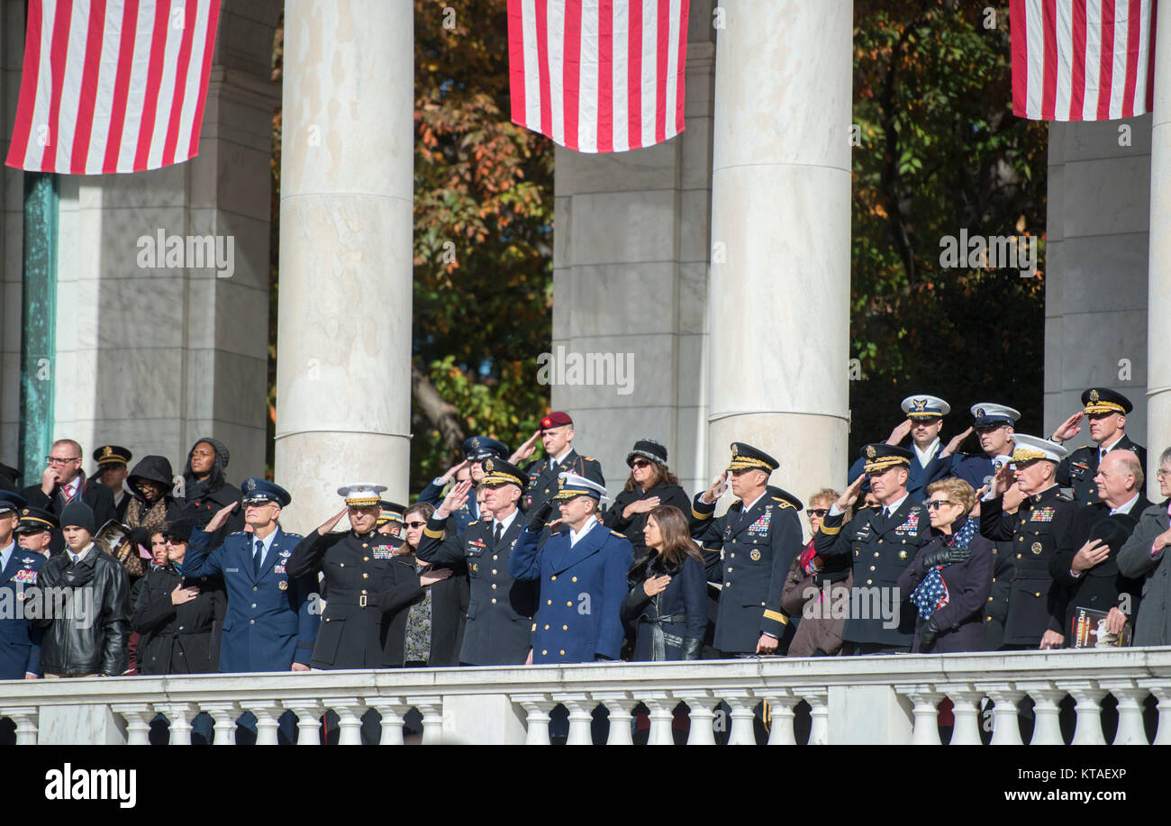Senior military leaders render honors during the 64th annual National ...