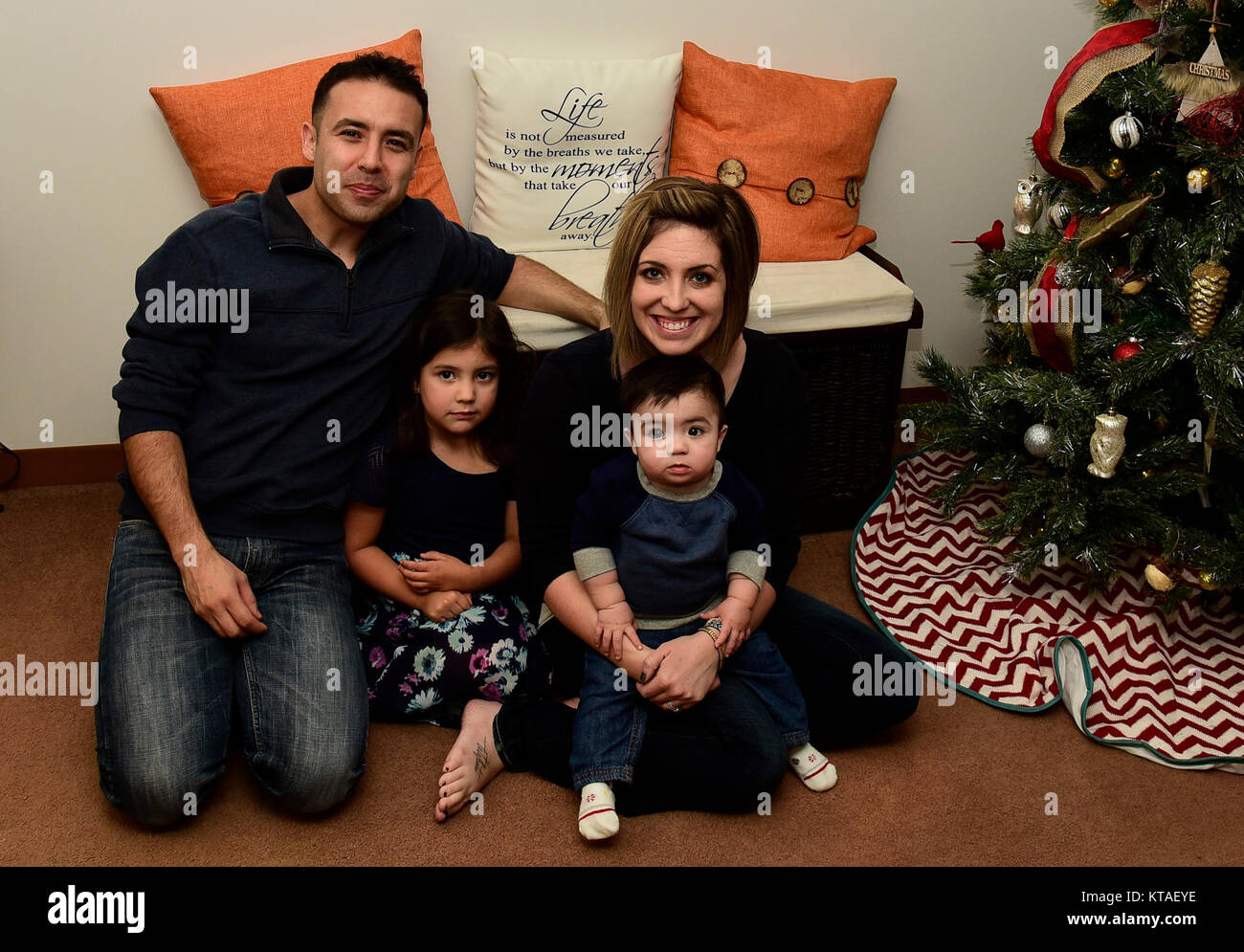 U.S. Air Force Tech. Sgt. George Madrid, left, a 35th Logistic ...