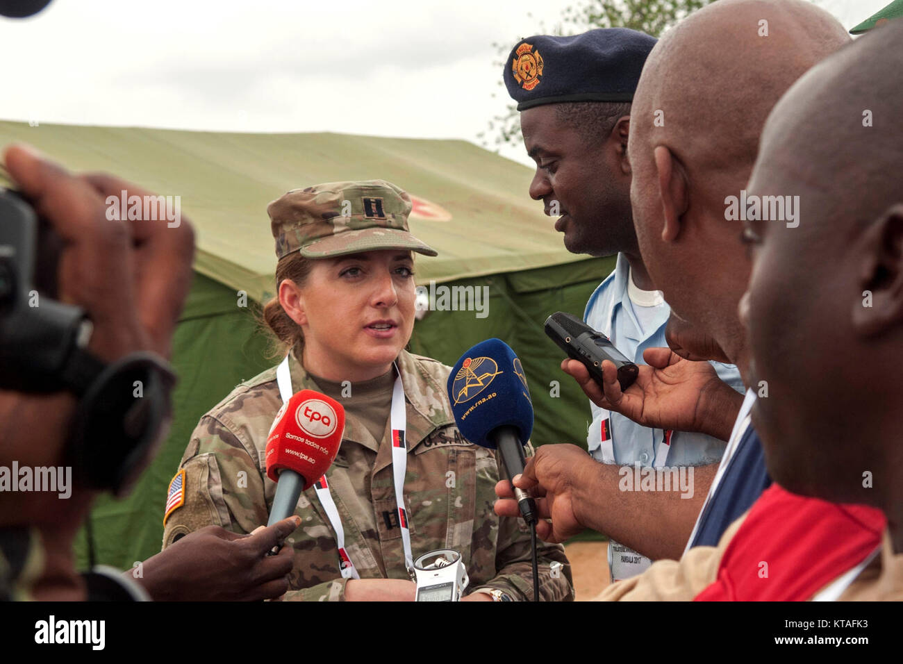 Capt. Amanda Harder, the Ohio National Guard officer in charge and U.S ...