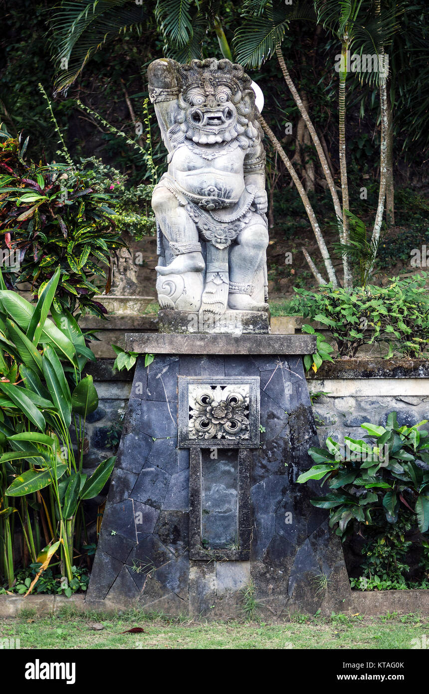 traditional ancient balinese hindu statues in bali temple indonesia ...