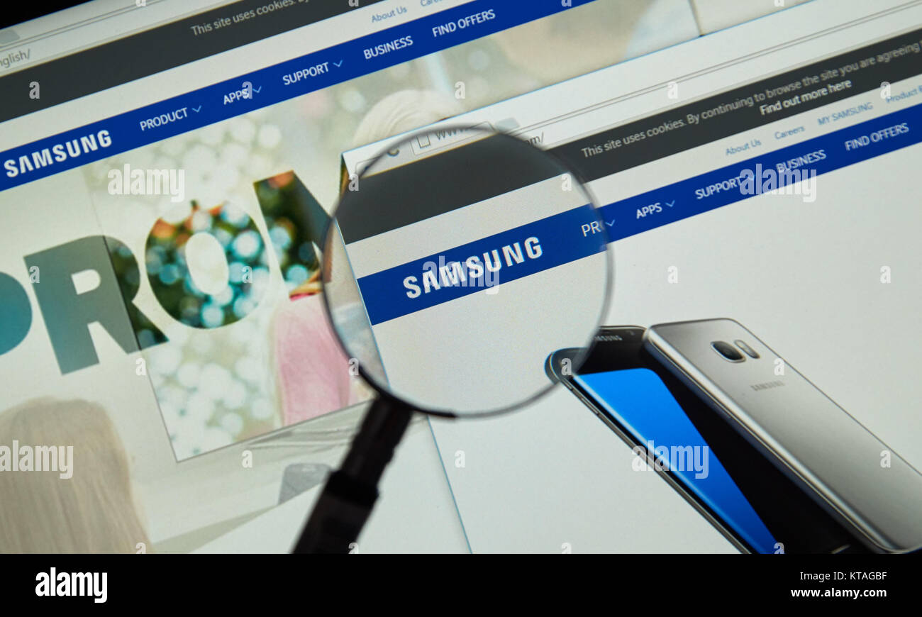 Samsung logo brand name hi-res stock photography and images - Alamy