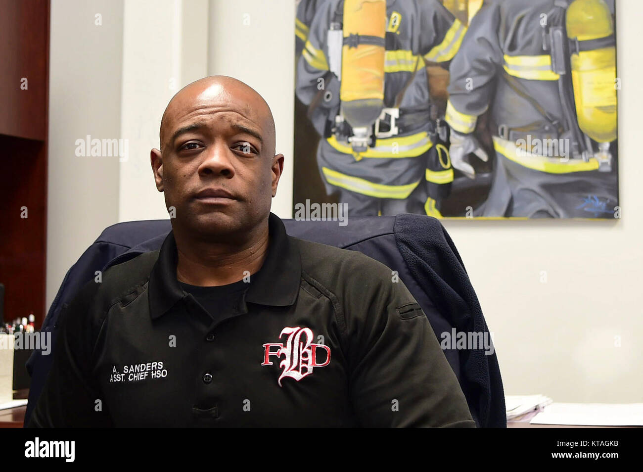 Andre Sanders, Buckley Fire Department assistant chief, explains the ...