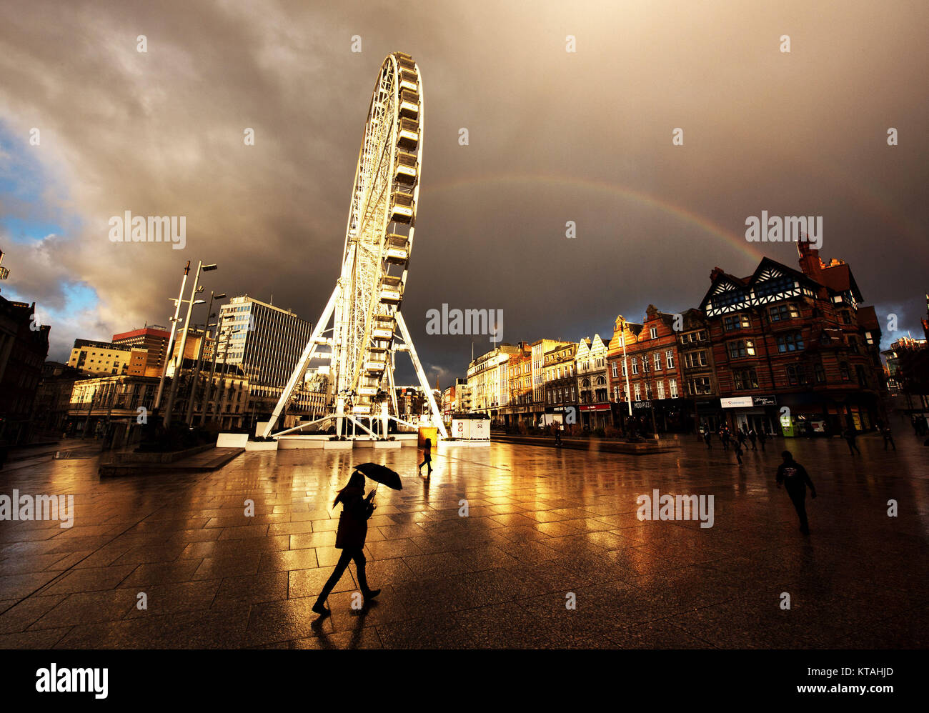 Review of the Year 2017: February: A rainbow over the Nottingham Wheel ...
