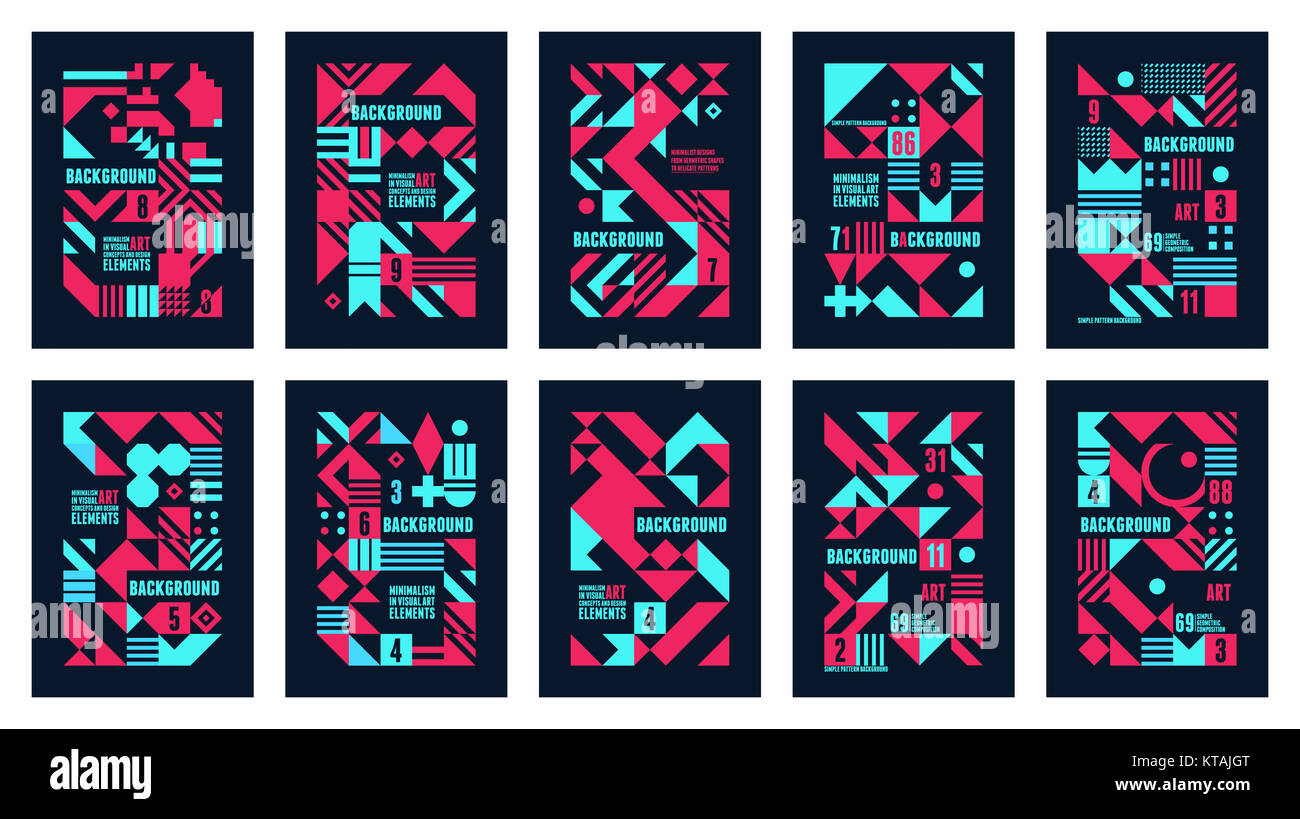 Set Posters Colorful Stock Photo - Alamy