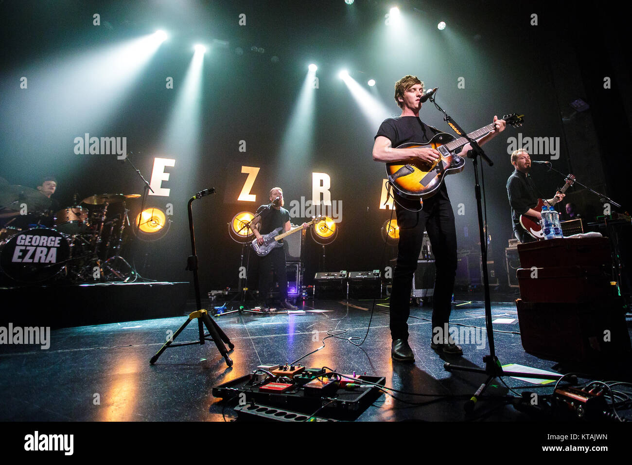 The English singer, songwriter and musician George Ezra performs a live ...