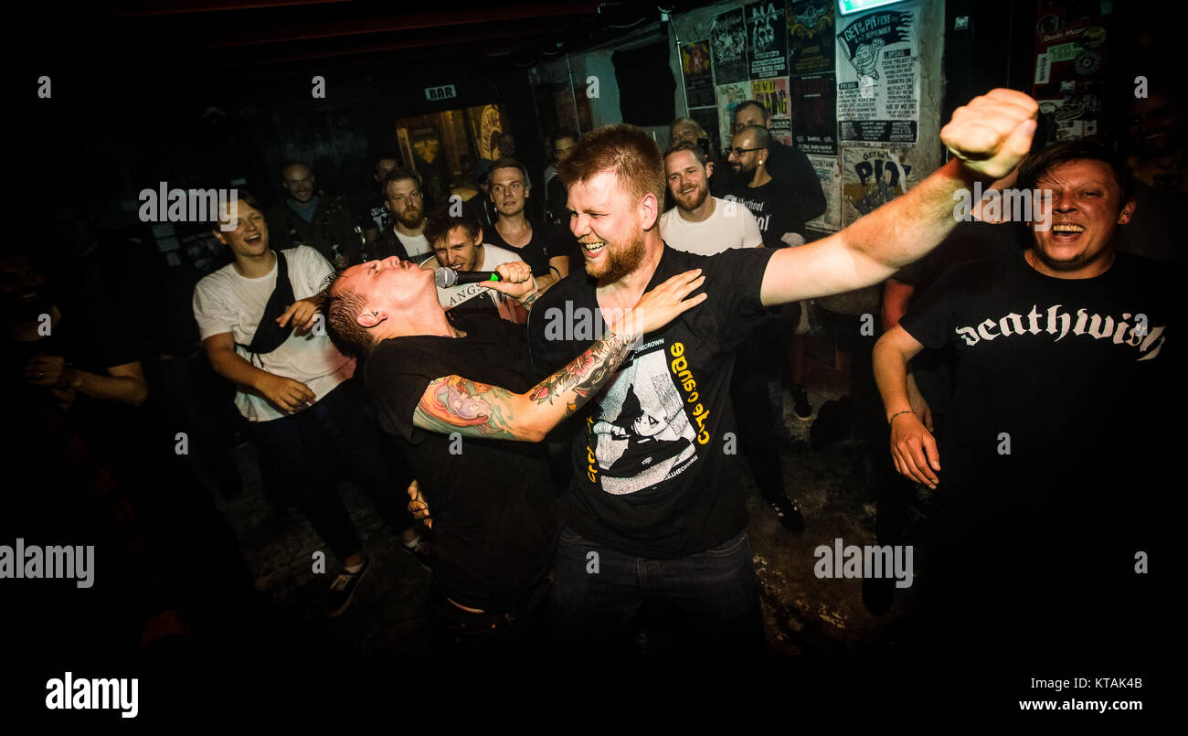Sweden, Malmö – August 19, 2017. The Swedish death grindcore band God ...