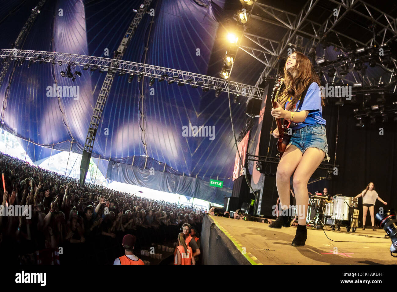 The American pop rock band HAIM performs a live concert at the Arena ...