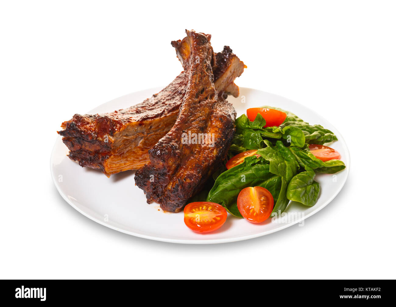 Smoked beef ribs Cut Out Stock Images & Pictures - Alamy