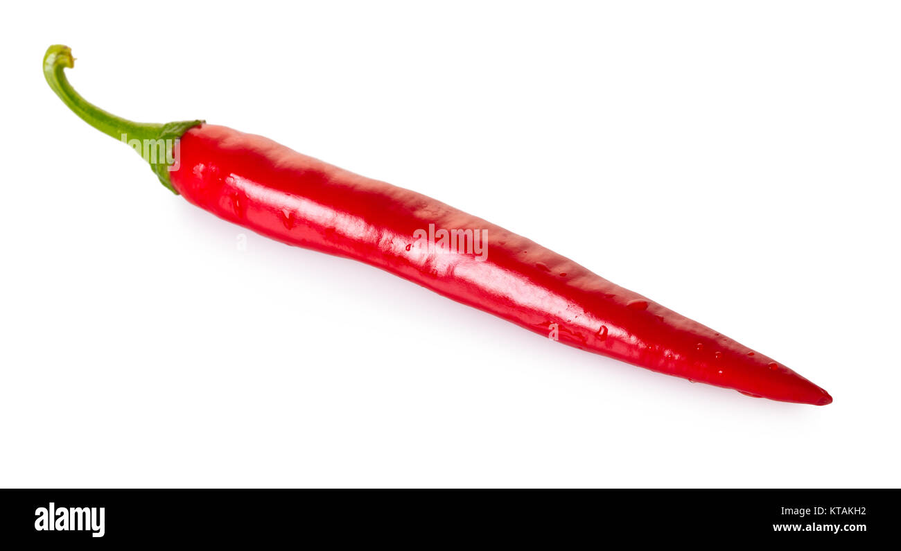 hot chilli pepper on white isolated background Stock Photo - Alamy
