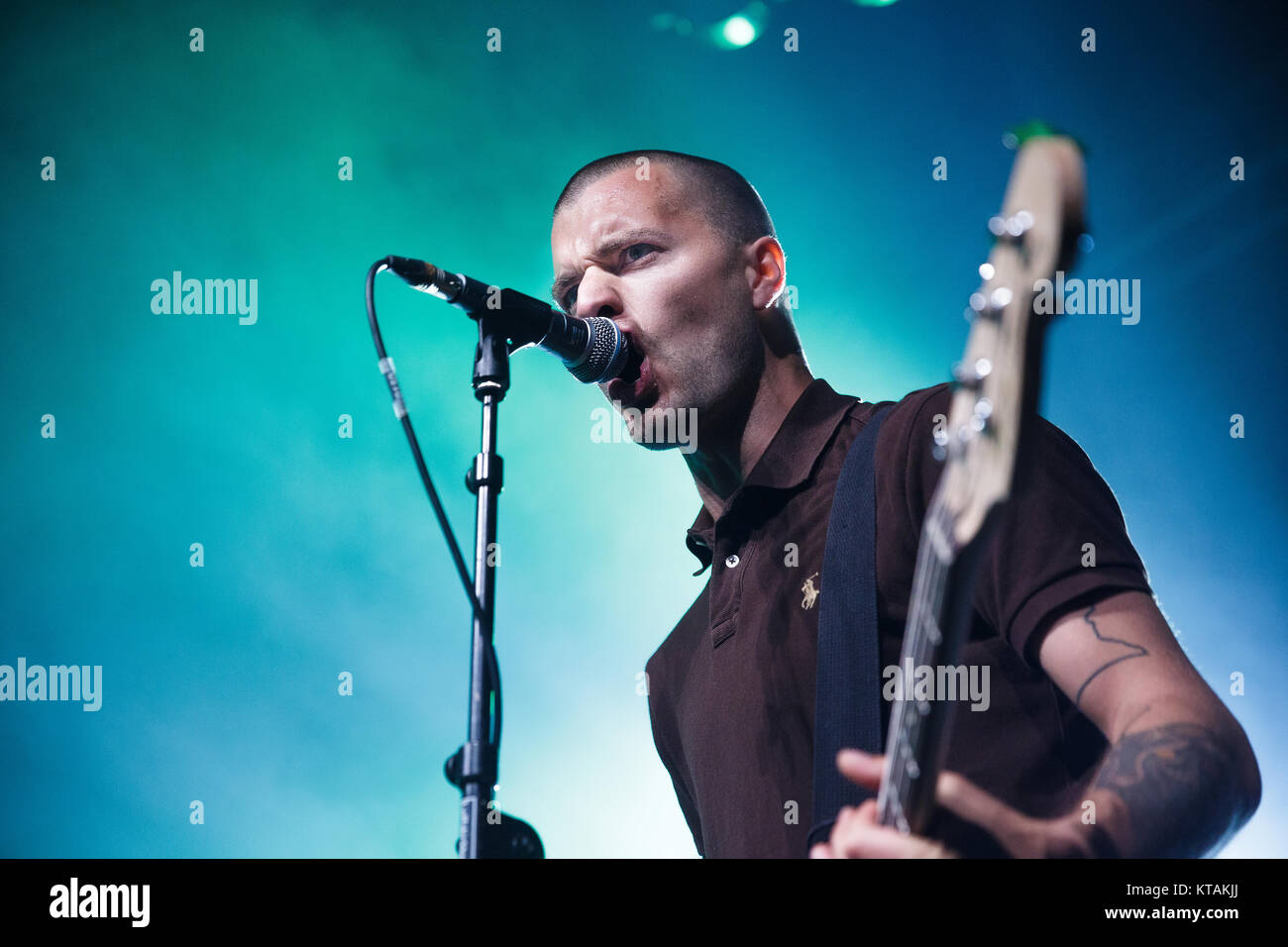 The Danish hardcore punk band Halshug performs a live concert at the ...