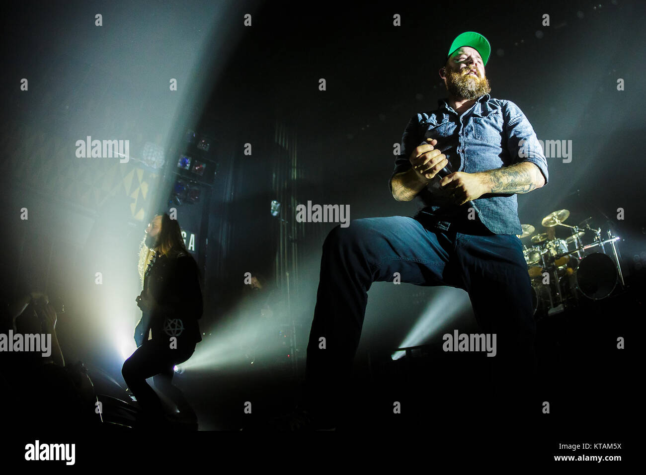 The Swedish melodic death metal band In Flames performs a live concert ...