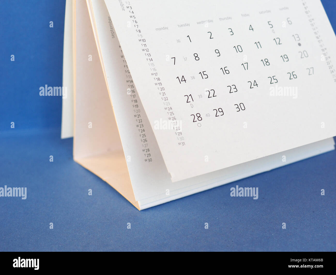 calendar page detail Stock Photo - Alamy