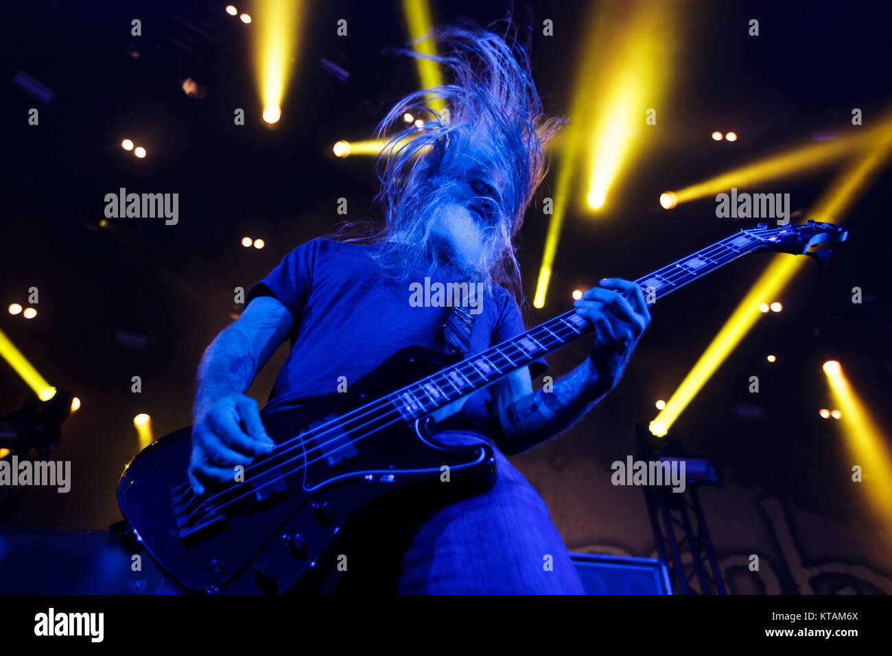 The Swedish melodic death metal band In Flames performs a live concert ...