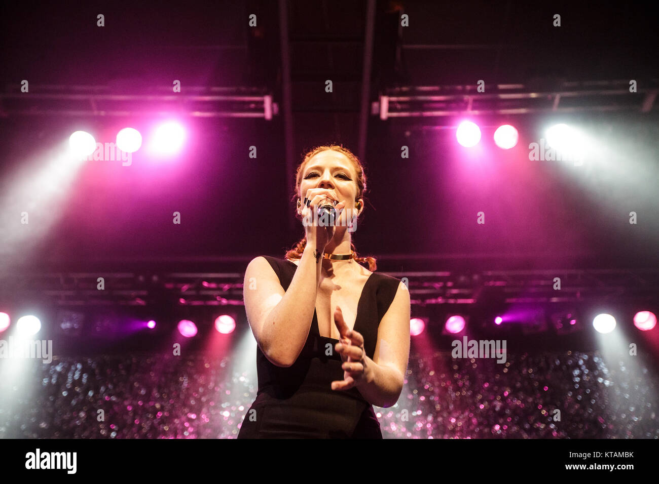 The English singer and songwriter Jess Glynne performs a live concert ...