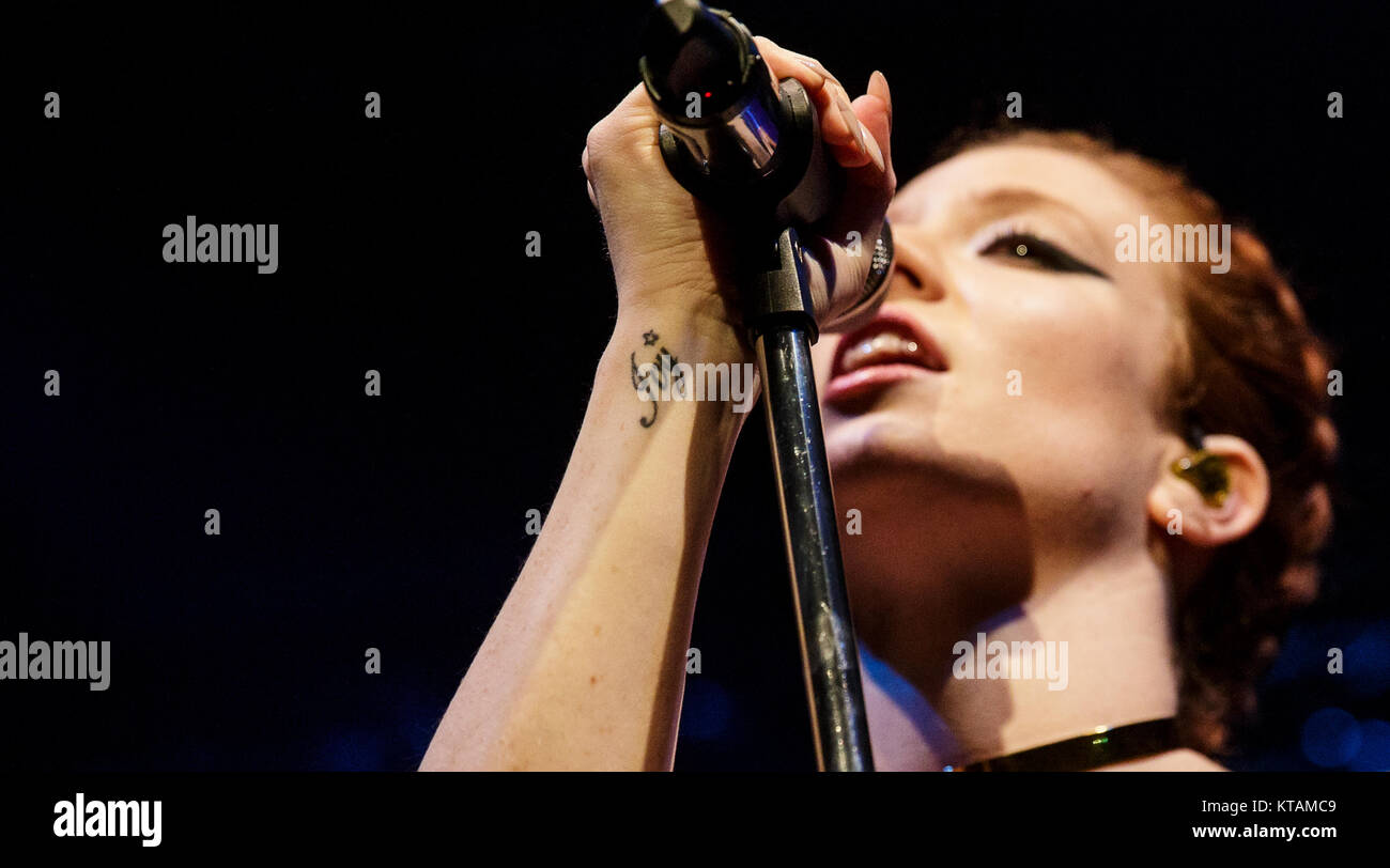 The English singer and songwriter Jess Glynne performs a live concert ...