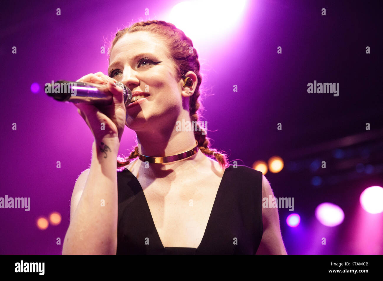 The English singer and songwriter Jess Glynne performs a live concert ...