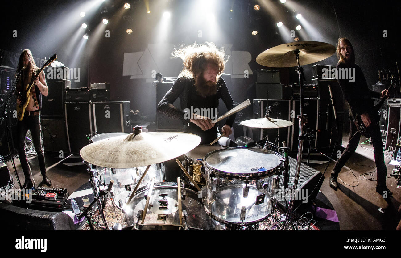 The German rock band Kadavar performs a live concert at Pumpehuset in ...