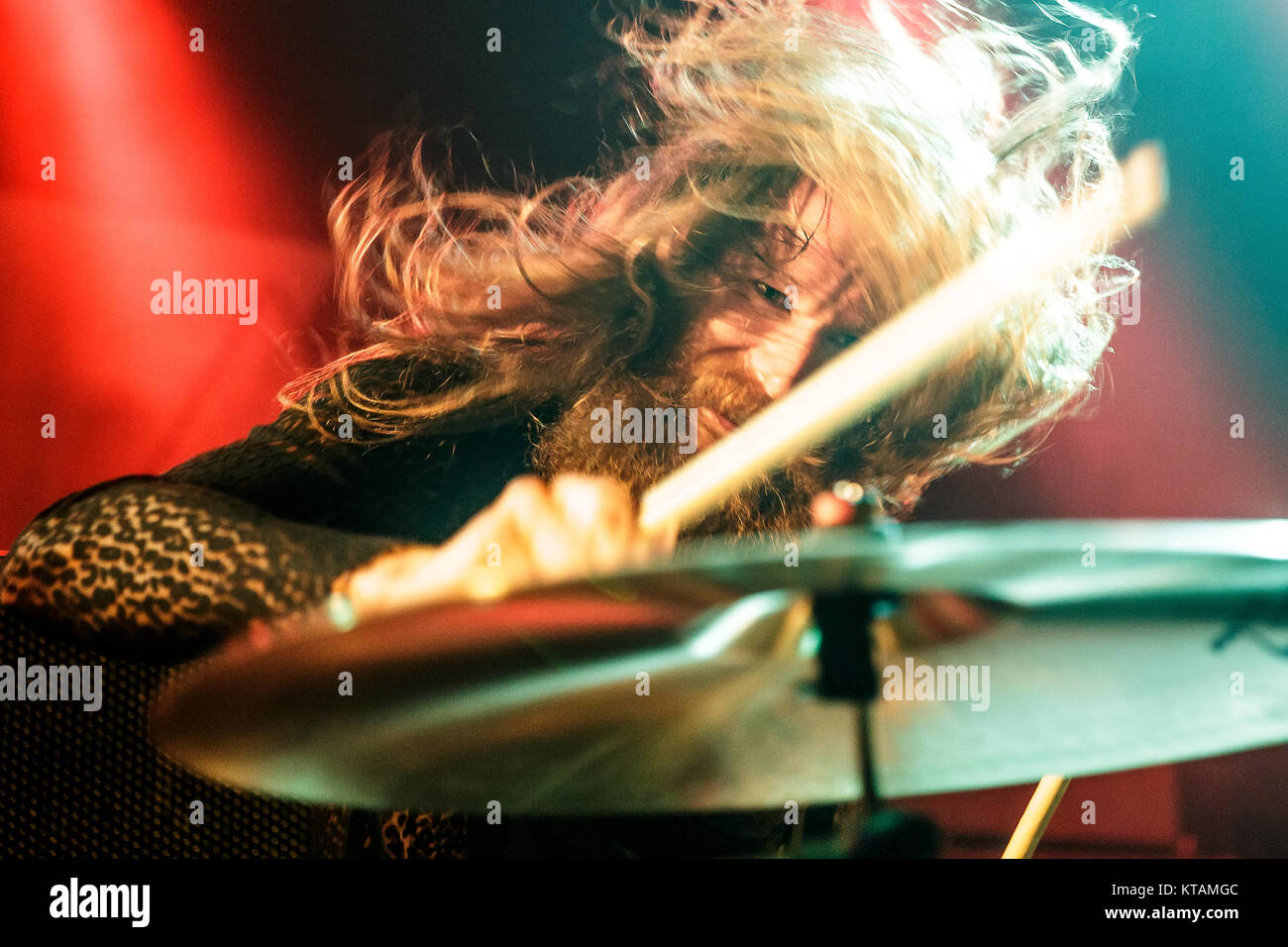 The German rock band Kadavar performs a live concert at Pumpehuset in ...