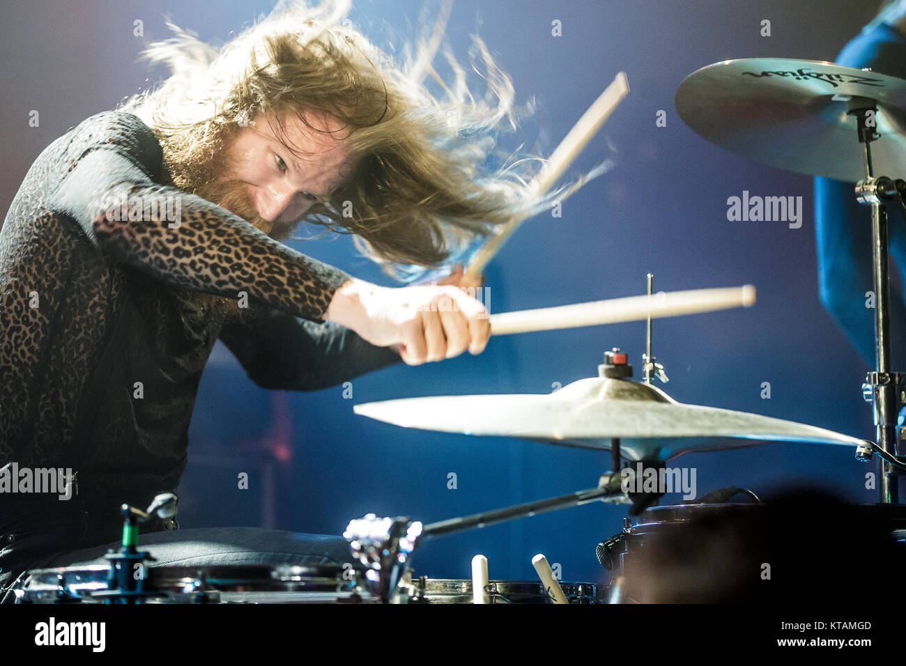 The German rock band Kadavar performs a live concert at Pumpehuset in ...