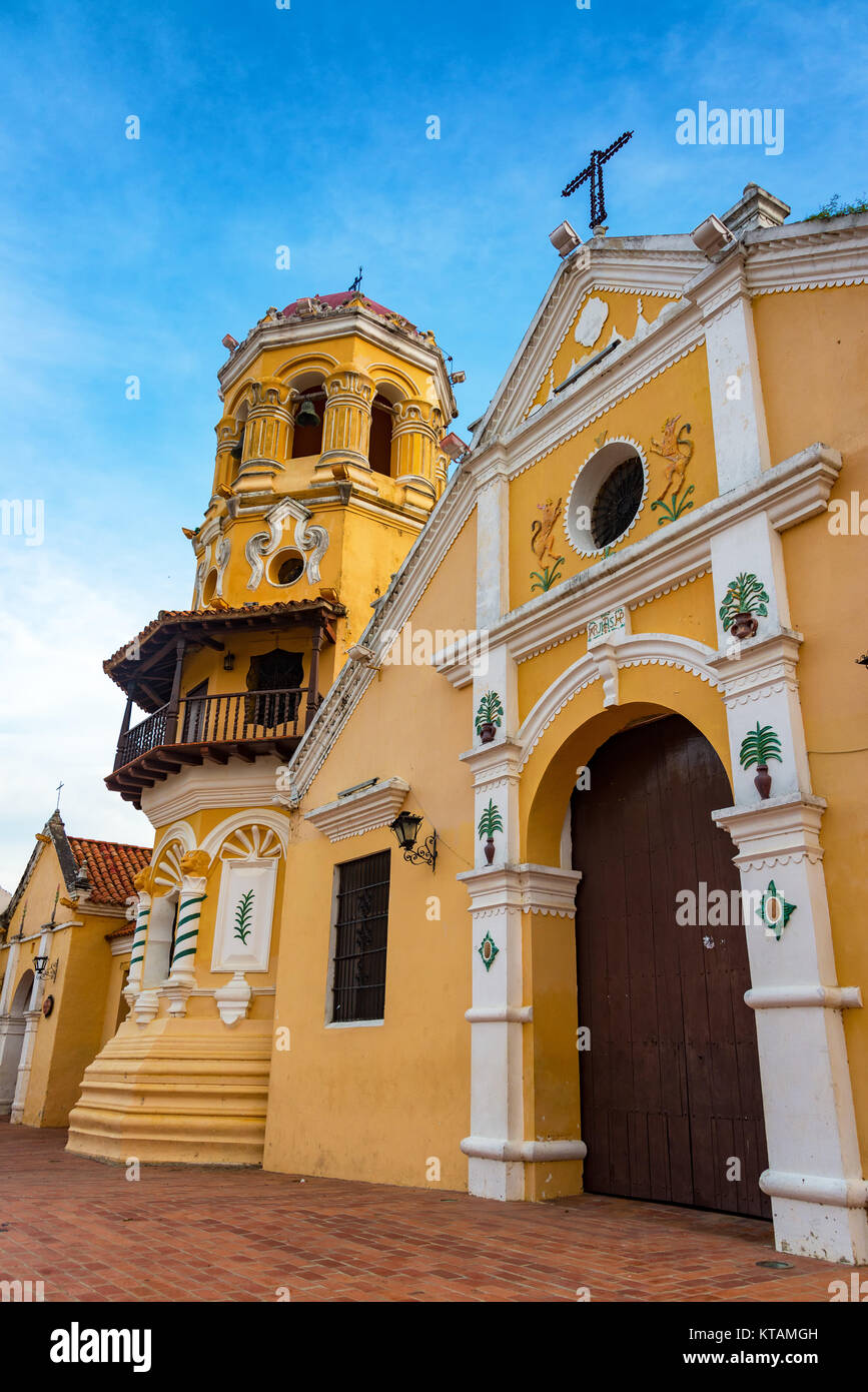 Santa Barbara Church and Blue Sky Stock Photo - Alamy