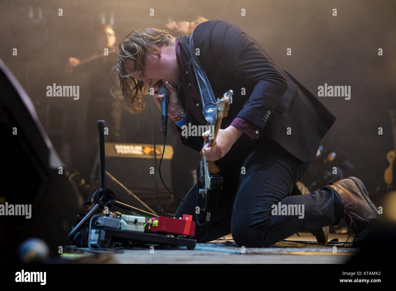 The Danish rock band Kellermensch performs a live concert during the ...