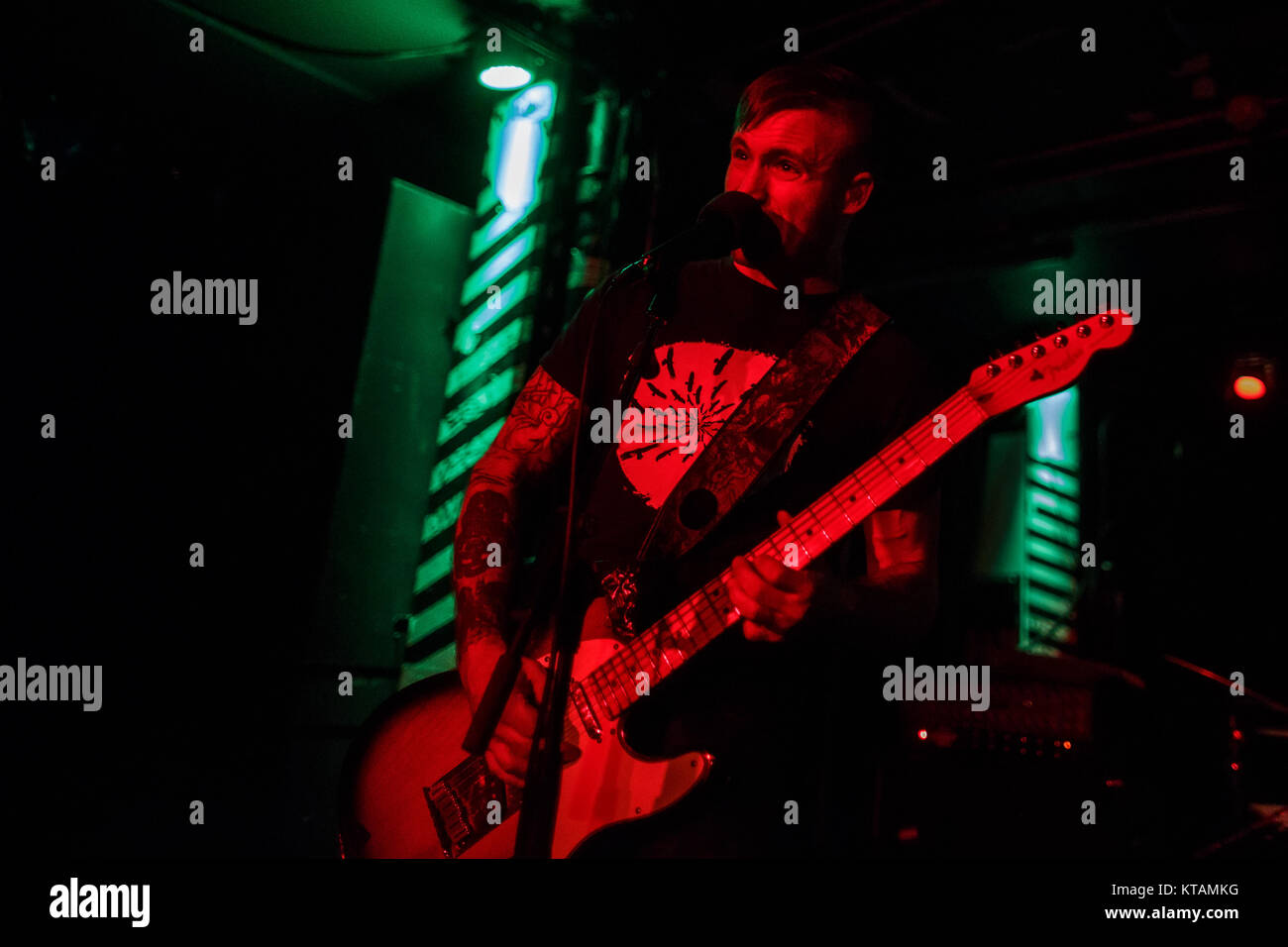 The Canadian noise rock band KEN Mode performs a live concert at KB18 ...