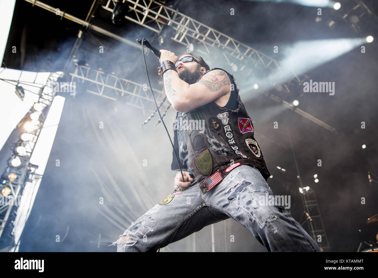 The American heavy metal band Kill Devil Hill performs a live concert ...