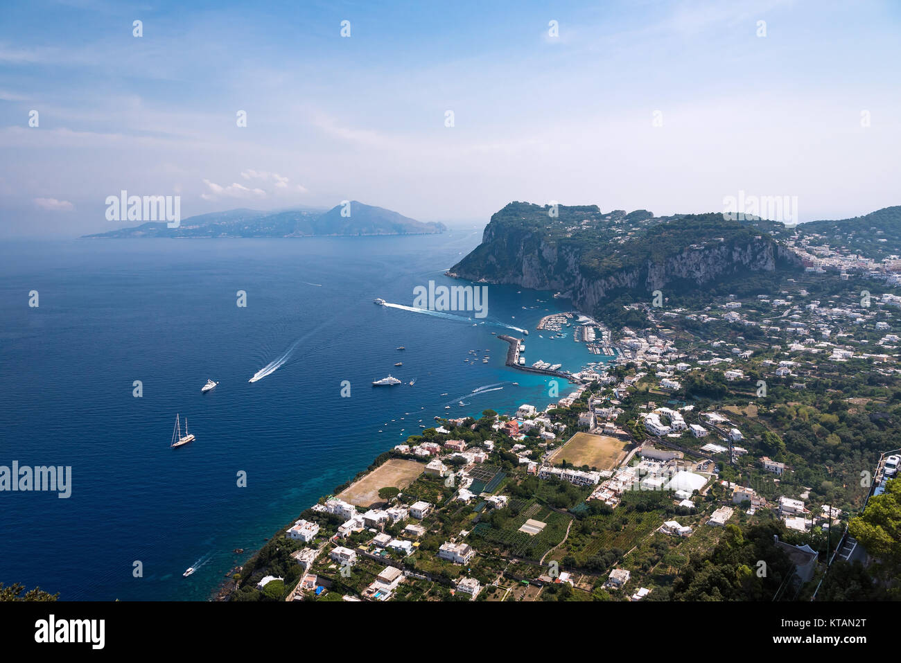 Aerial view of Capri Island in Italy Stock Photo - Alamy