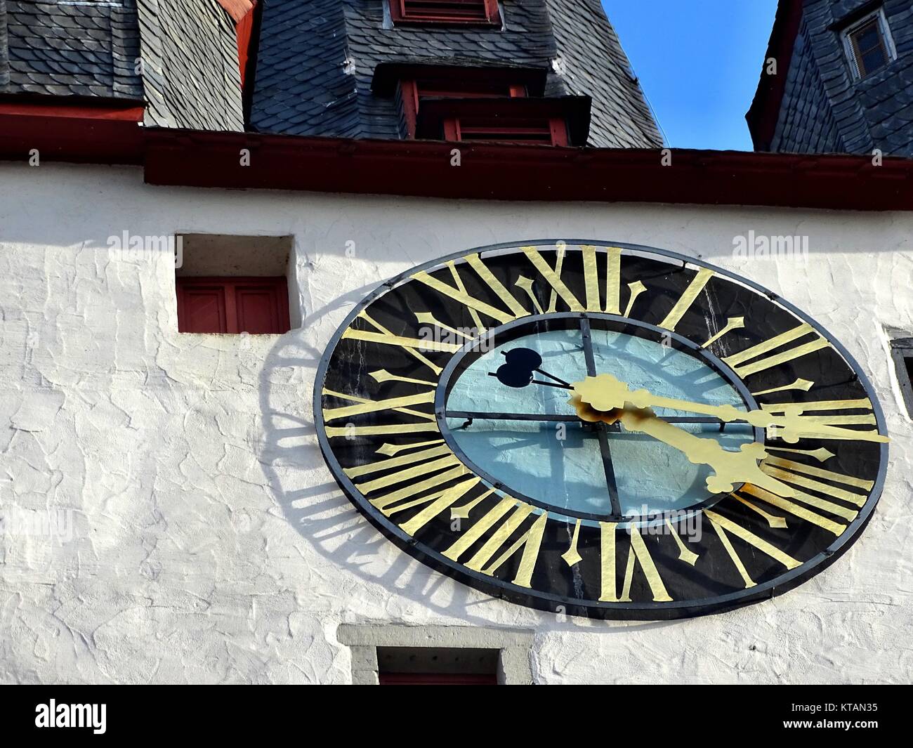 old clock tower at a castle Stock Photo - Alamy