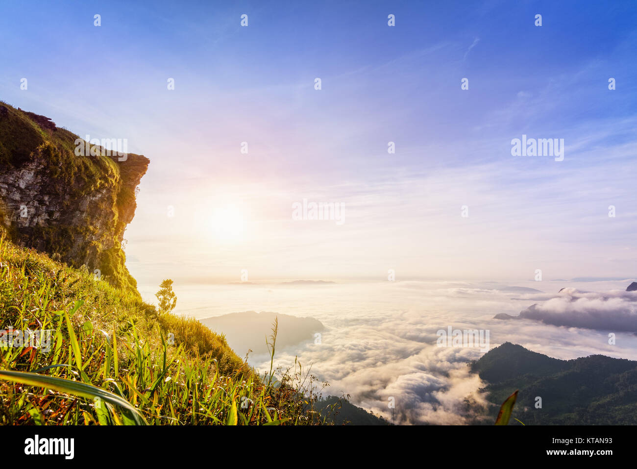 Sunrise on Phu Chi Fa Forest Park, Thailand Stock Photo - Alamy