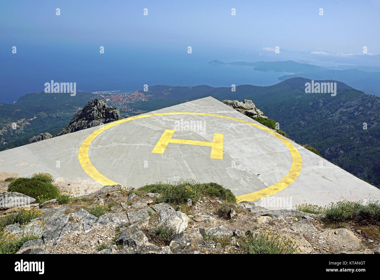 helipad on top of the mountain Stock Photo - Alamy