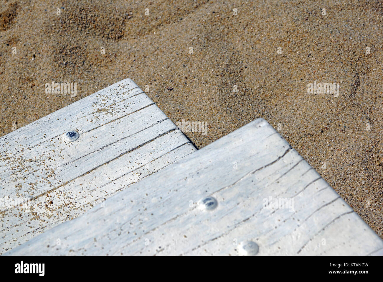 wooden board on the beach Stock Photo - Alamy