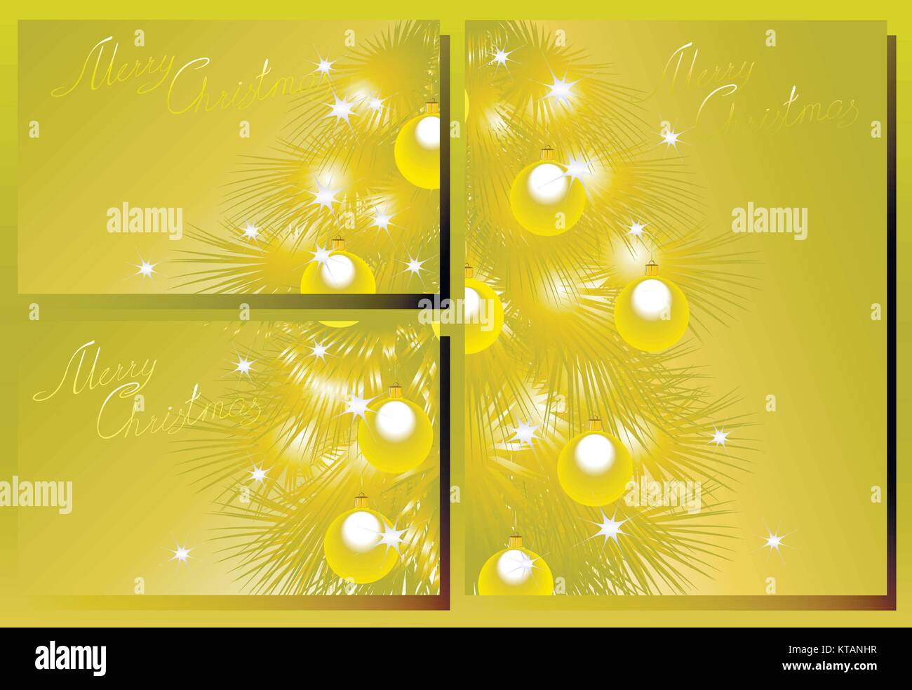 Set of golden Christmas Cards. EPS10 vector illustration Stock Vector ...